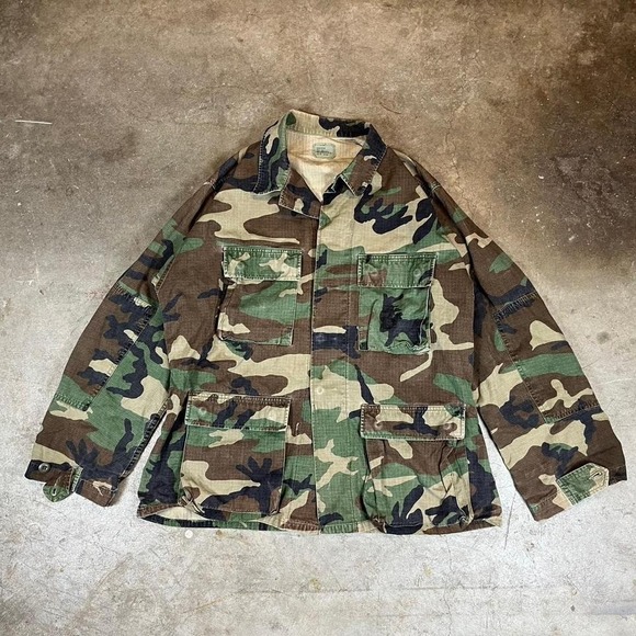 American Vintage | Jackets & Coats | Vintage 8s Camouflage Military ...